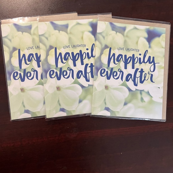 viabella | Party Supplies | 3 Wedding Cards Viabella Blank Inside ...